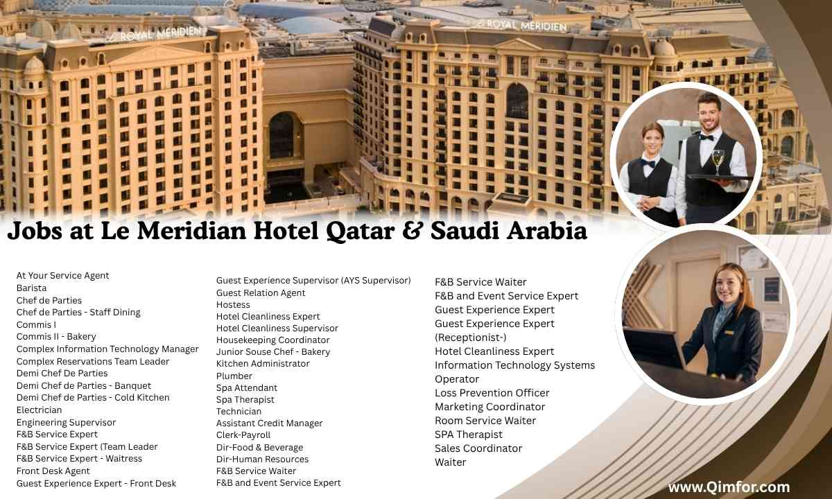 Jobs at Le Meridian Hotel Qatar & Saudi Arabia